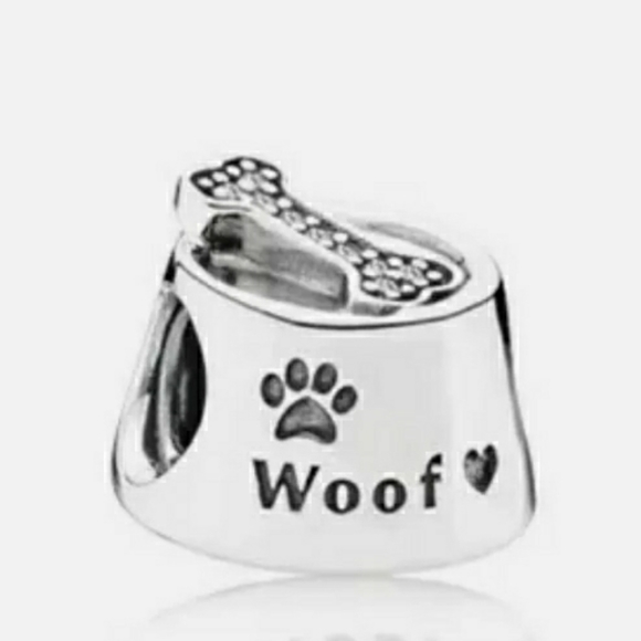Pandora | Jewelry | Pandora Woof Dog Bowl Charm | Poshmark